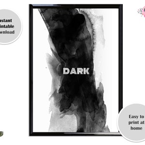 Dark PRINTABLE Posterhousewarming Giftwall Art Statement - Etsy UK