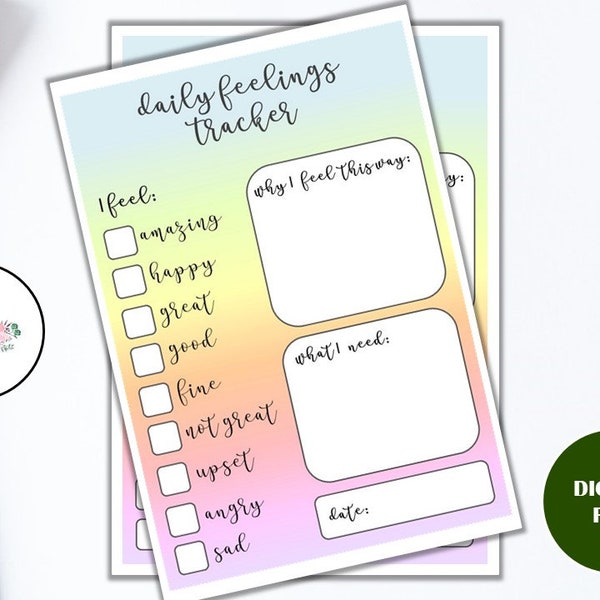 Mood Chart for Children - Etsy