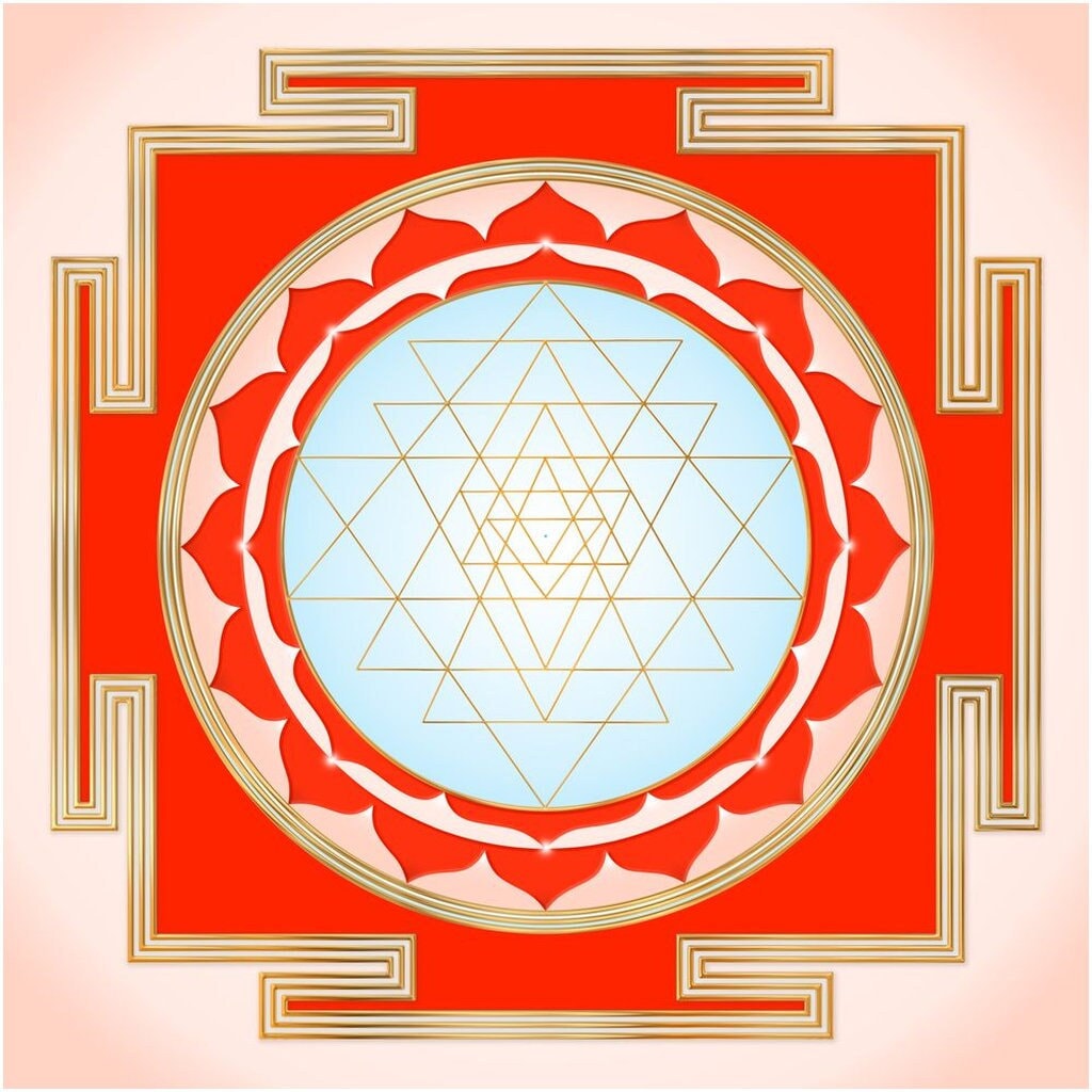 Sri Yantra of Lalitā Tripurasundarī. Sacred Geometry. the Yantra of ...