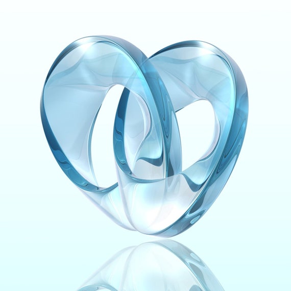 Two Mobius Bands Interconnected Clearly in Love A Heart Full - Etsy
