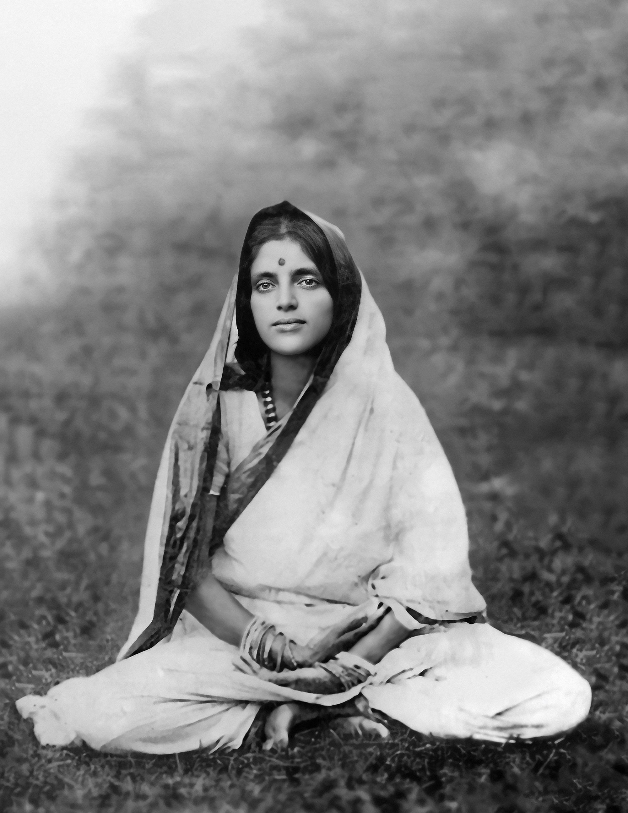 Young Sri Anandamayi Ma. Portrait on Luster Paper. Professional ...