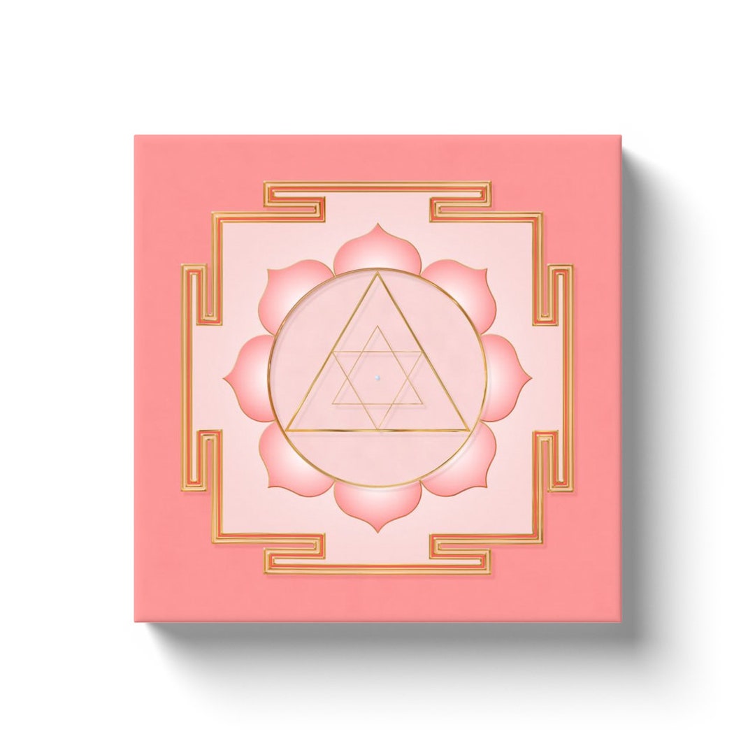 Shri Ganesh Yantra Sacred Geometry. Shri Ganesha With Pink Lotus Petals ...