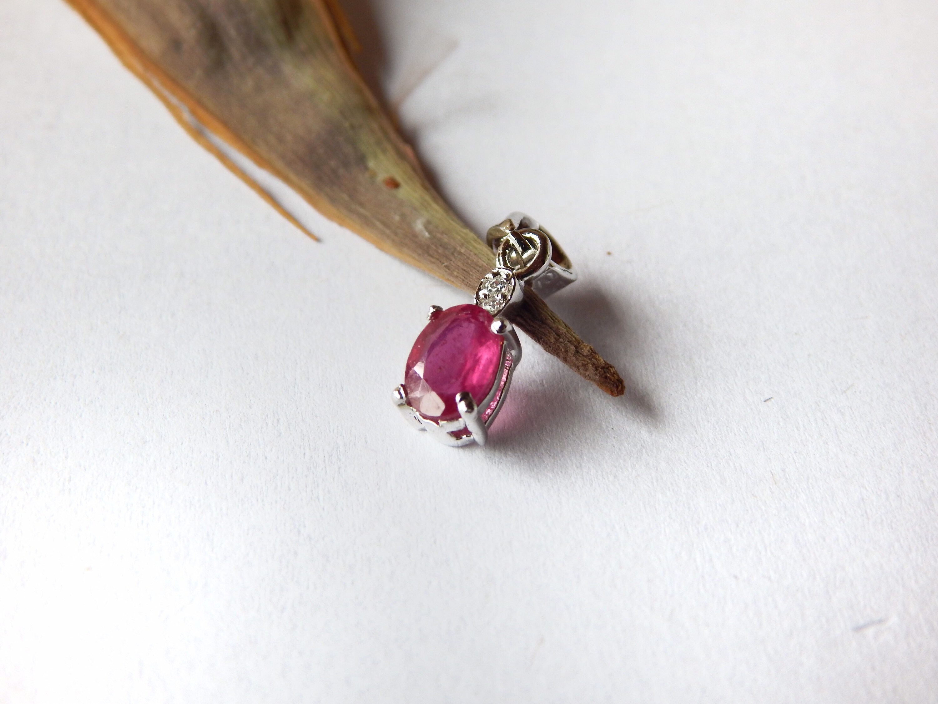 Ruby Pendant Natural Ruby Pendant Ruby Silver Pendant Red | Etsy