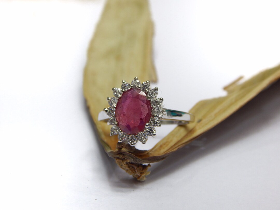 Ruby Ring Cab Ruby Ring Earth Mine Ruby Ring July - Etsy