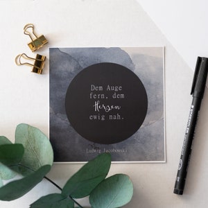 Karte "Dem Auge fern, dem Herzen ewig nah. Ludwig Jacobowski", zur ...