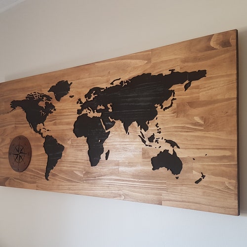 World Map CNC Router Laser Cut Digital Files for Laser Cutting - Etsy