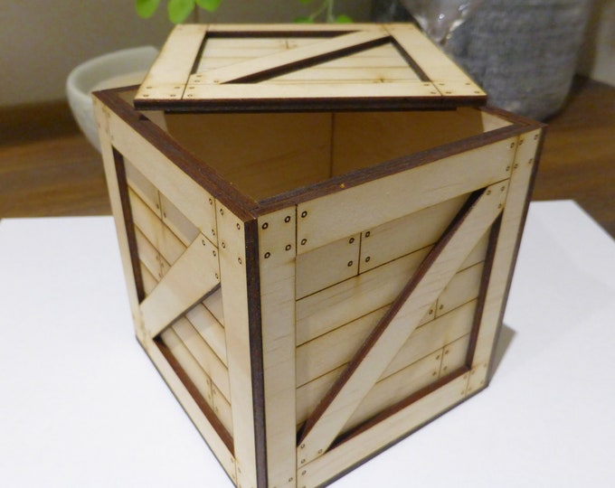 Shipping Crate Laser Cut Digital Files for Laser Cutting Hobby Vector ...
