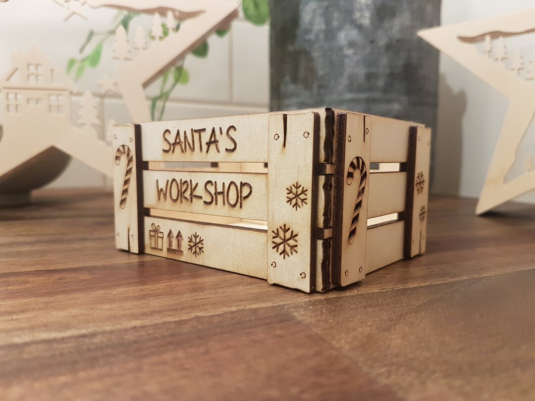 Santas Workshop Crate Xmas Laser Cut Digital Files for Laser Cutting ...