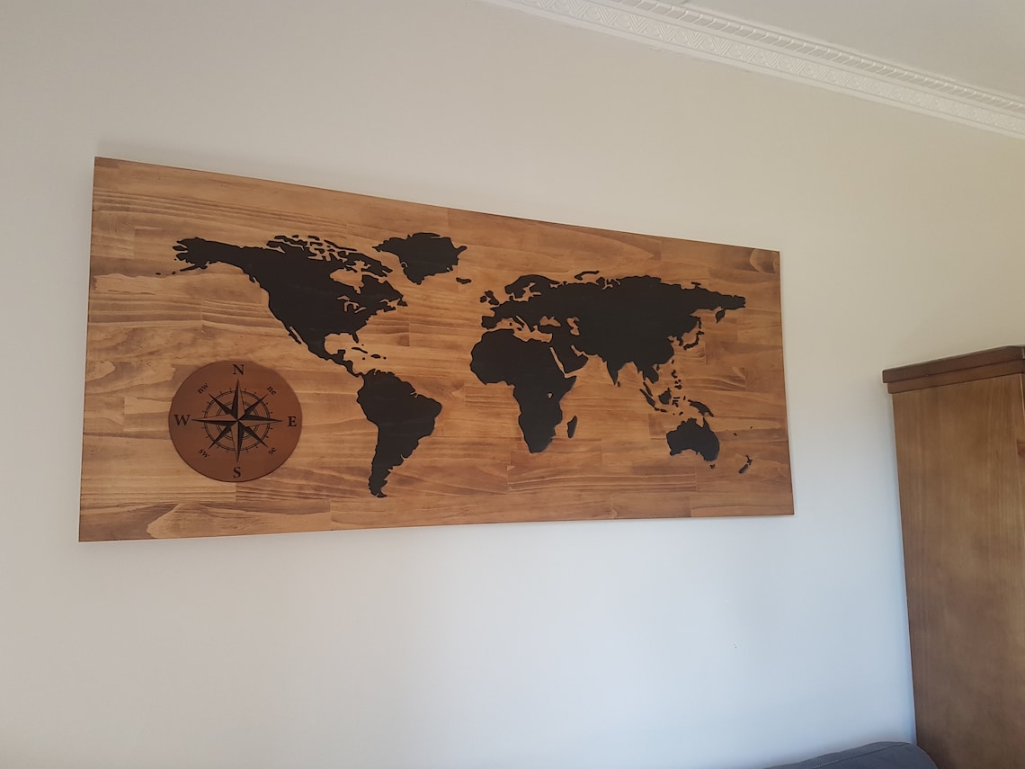 World Map CNC Router Laser Cut Digital Files for Laser Cutting Cnc ...