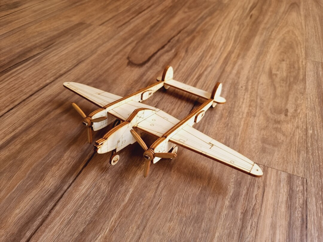 Lockheed P38 Lightning Laser Cut Plane Dxf Ai Svg Digital Files for ...