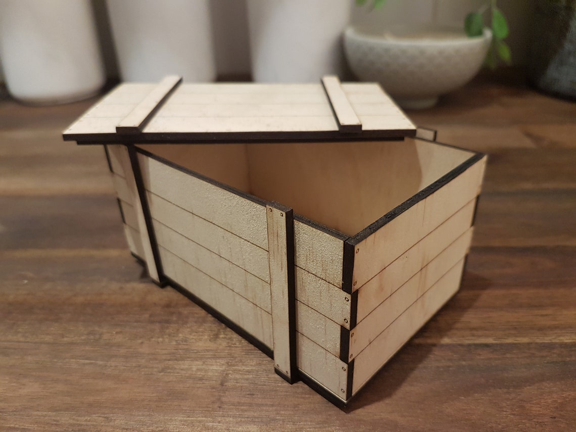 Crate Laser Cut Digital Files for Laser Cutting Hobby Vector - Etsy