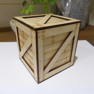 Shipping Crate Laser Cut Digital Files for Laser Cutting Hobby Vector ...