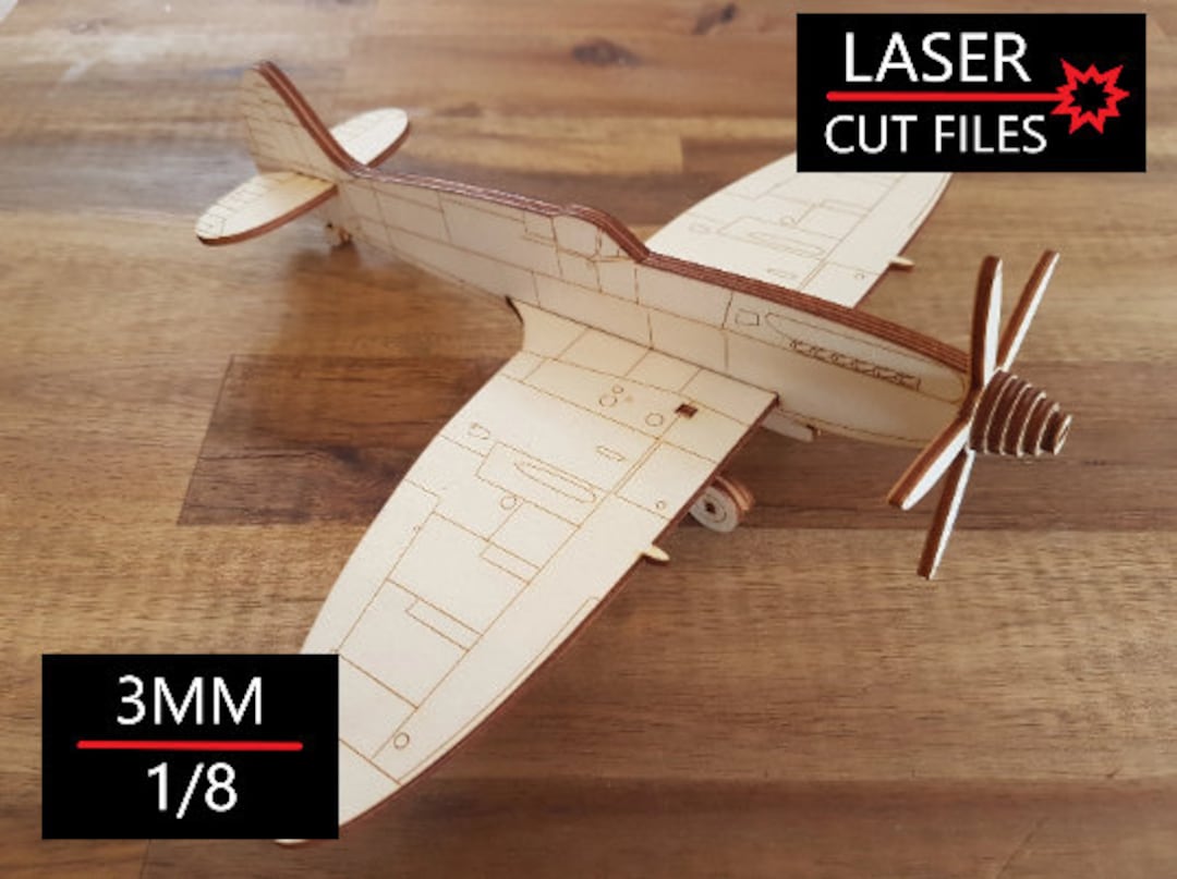 Spitfire Laser Cut Plane Dxf Ai Svg Digital Files for Laser Cutting ...