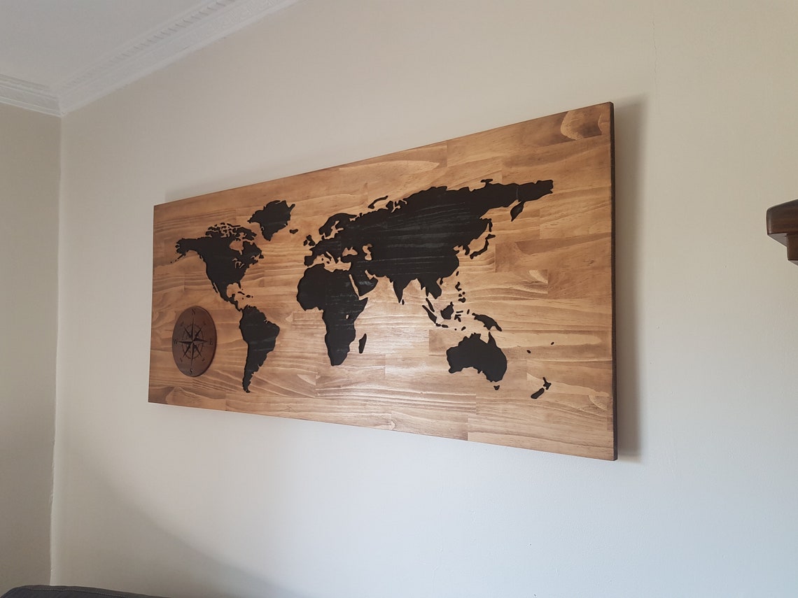 World Map CNC Router Laser Cut Digital Files for Laser Cutting - Etsy