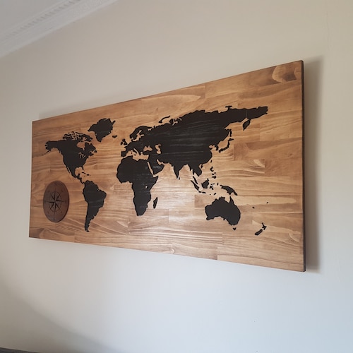 World Map CNC Router Laser Cut Digital Files for Laser Cutting - Etsy