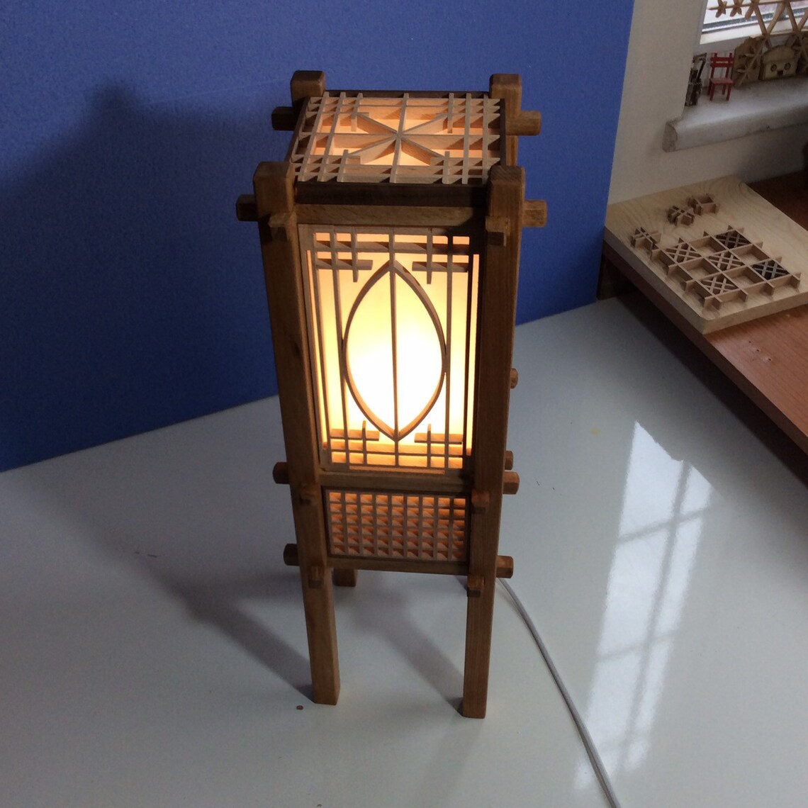 Kumiko Andon Lamp Decorative Lamp Lightning Accessory Gift - Etsy