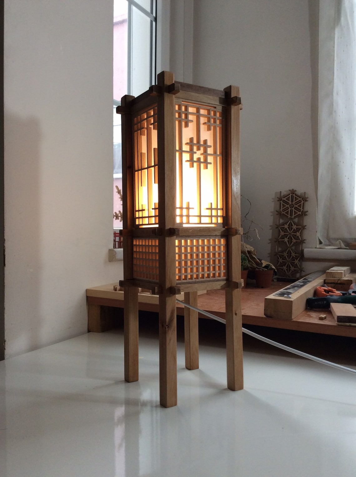 Kumiko Andon Lamp Decorative Lamp Lightning Accessory Gift - Etsy