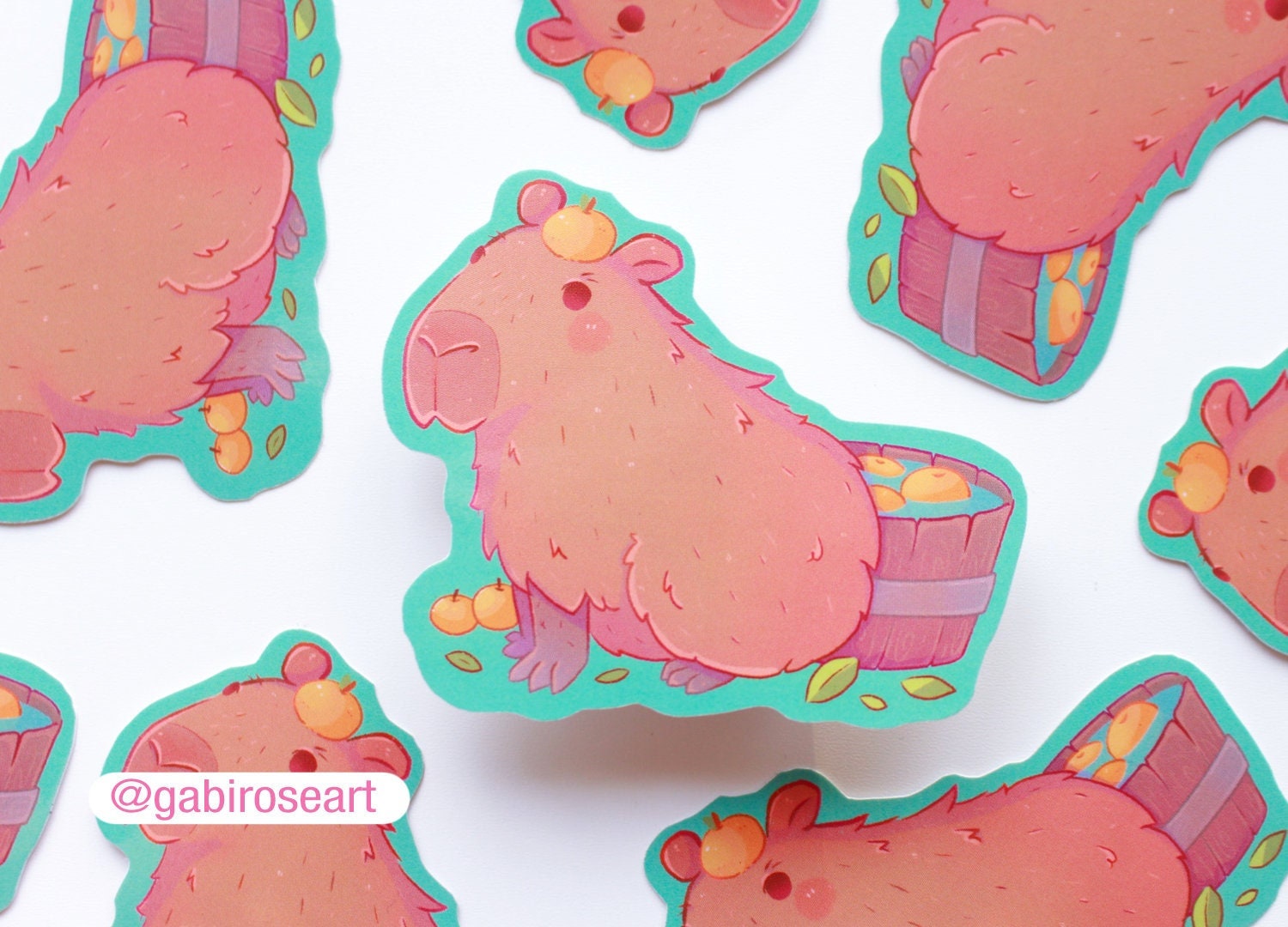 Capibara Sticker Water Resistant Vinyl Cute Animal Sticker - Etsy