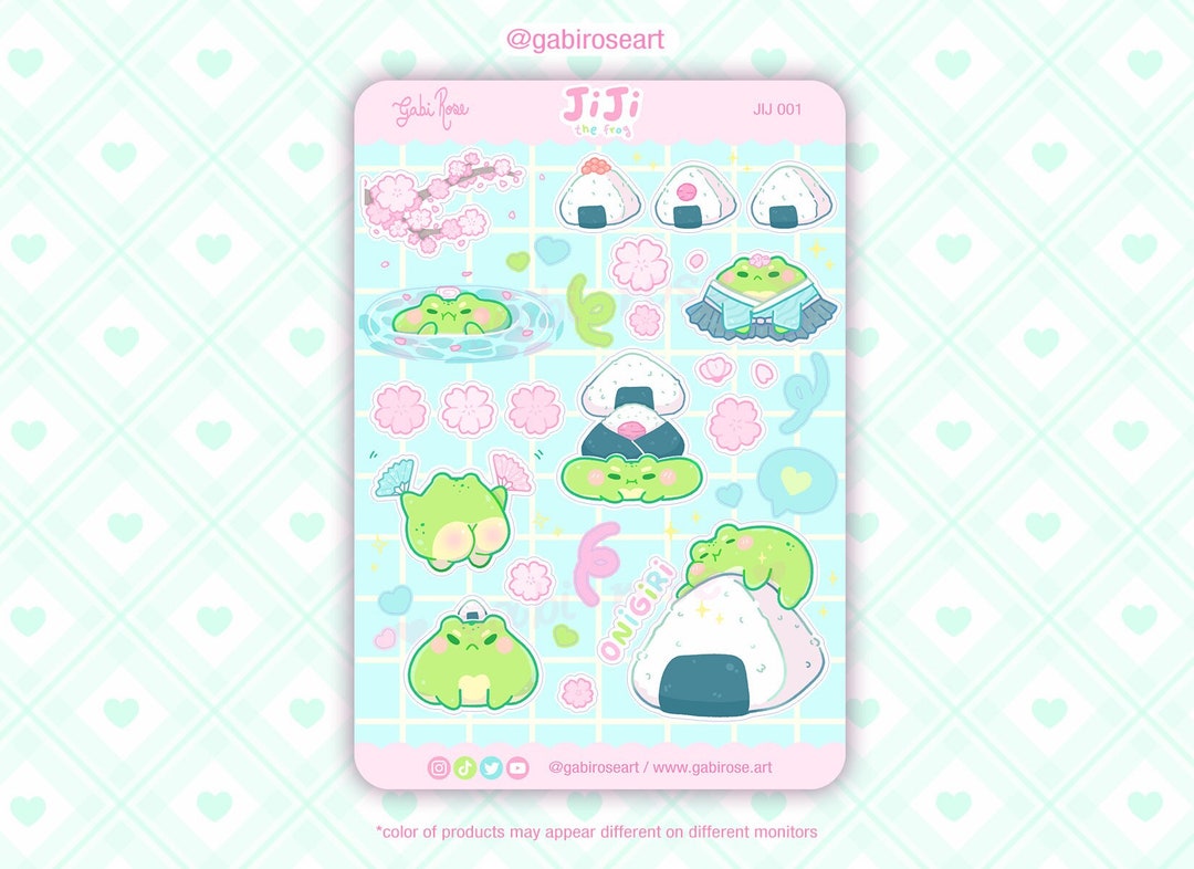 Cute Frog Planner Stickers | Jiji the Frog Spring | Frog Lover Stickers ...