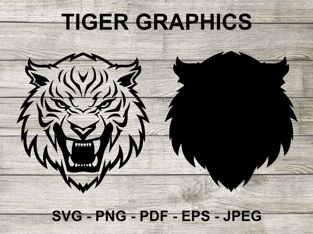 Tiger Head Graphic, SVG, PNG, EPS, Cricut. Plotter. Vinyl Cutter ...