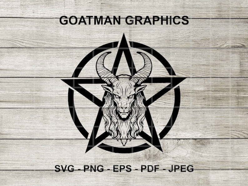 Goat Man, Demon, Baphomet, Pentagram, SVG, Vector Graphics - Etsy