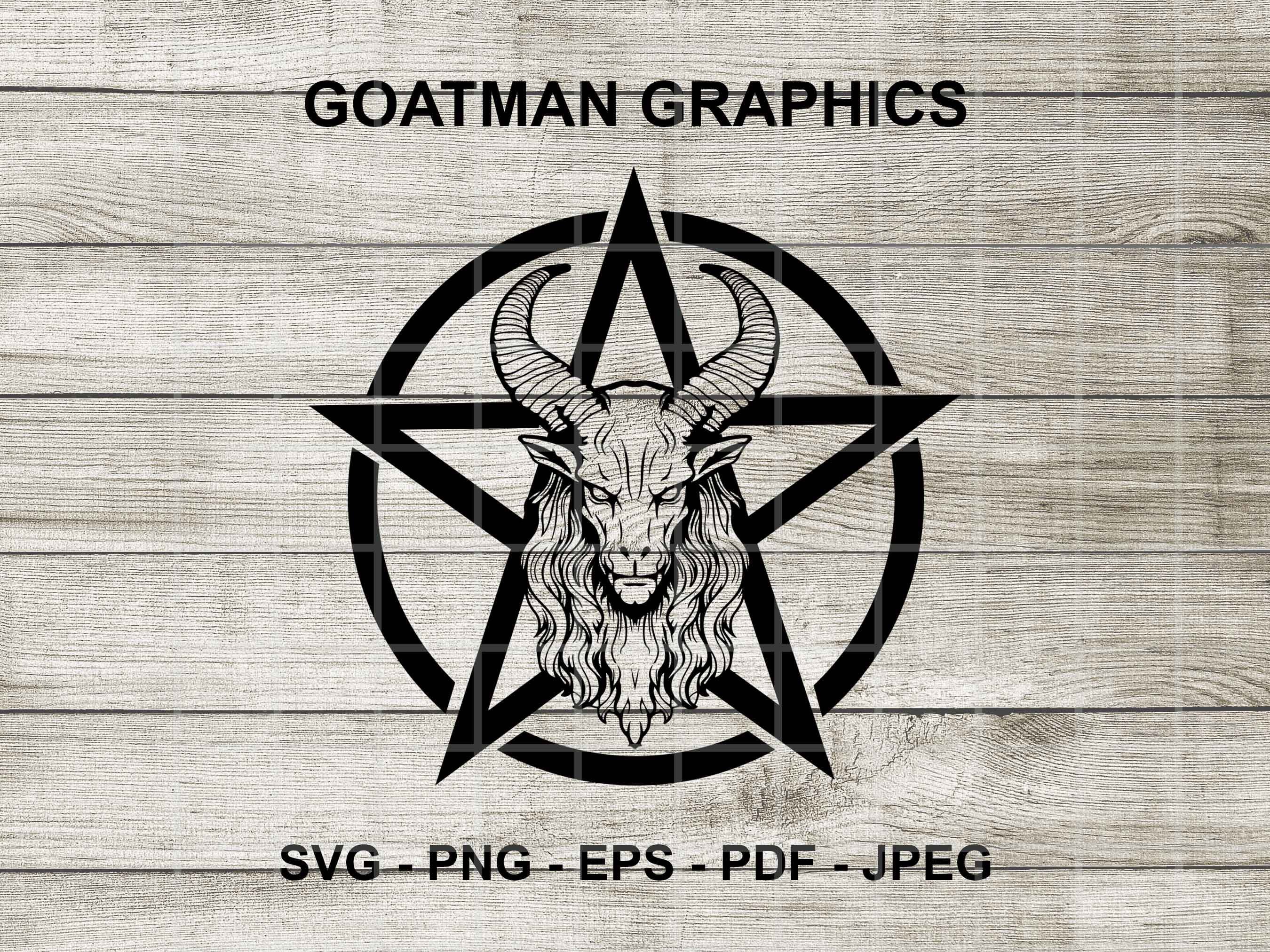 Goat Man, Demon, Baphomet, Pentagram, SVG, Vector Graphics - Etsy