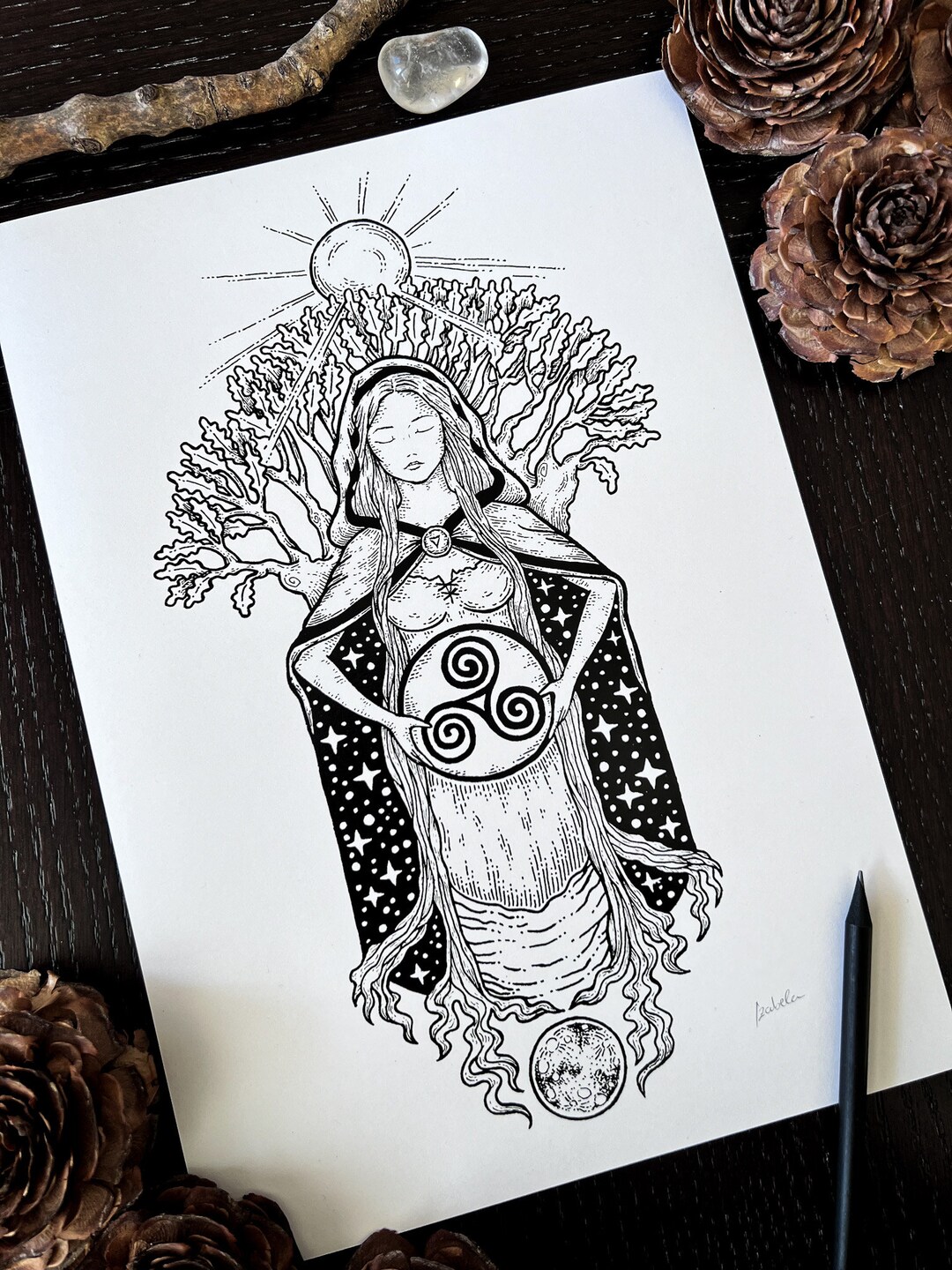 Danu Goddess Print | Irish Goddess Print | Goddess Art Print - Etsy