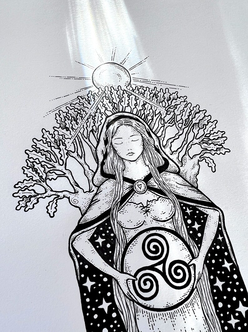 Danu Goddess Print | Irish Goddess Print | Goddess Art Print - Etsy
