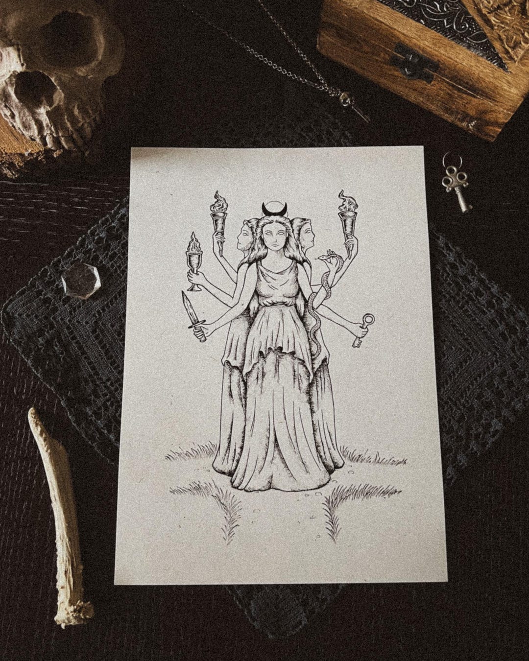 HEKATE Print Illustration Print Goddess Hecate Art Print Hecate ...