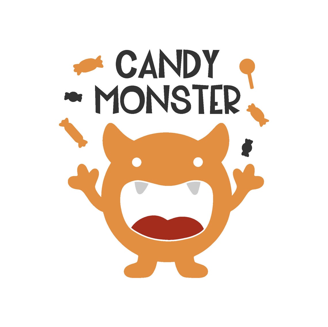 Candy monster digital download digital design Svg png dxf | Etsy