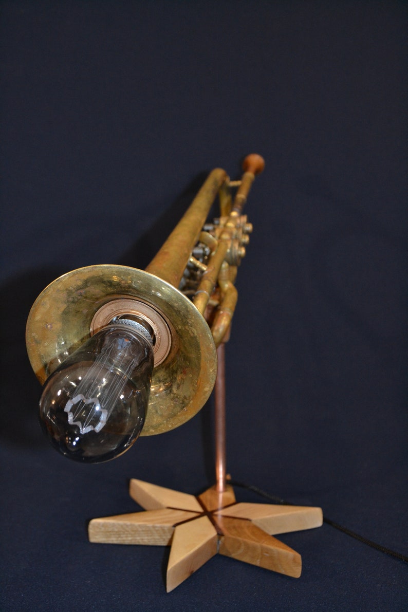 Upcycled Trumpet Lamp: Retro Musical Decor, Gift for Musician - Etsy