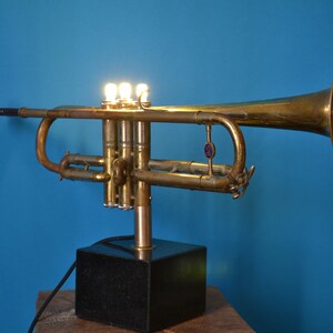 Vintage Trumpet Steampunk Table Lamp, Steampunk Home Decor Accessory ...