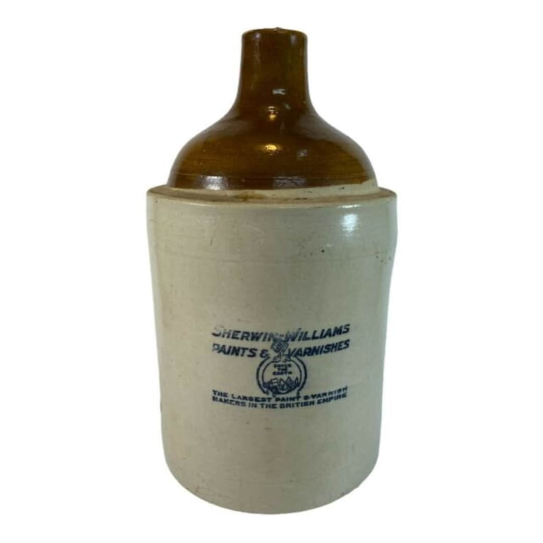 Early Original Sherwin Williams Paint & Varnish Stoneware Earthenware ...