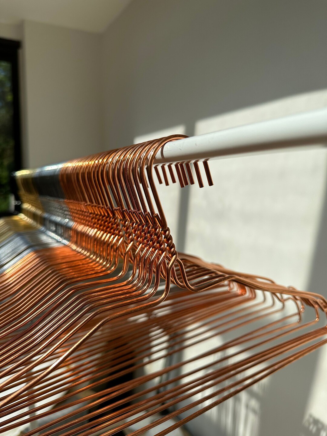 Modern Minimalist Rose Gold Hangers Stainless Steel Metal Coat Trouser ...