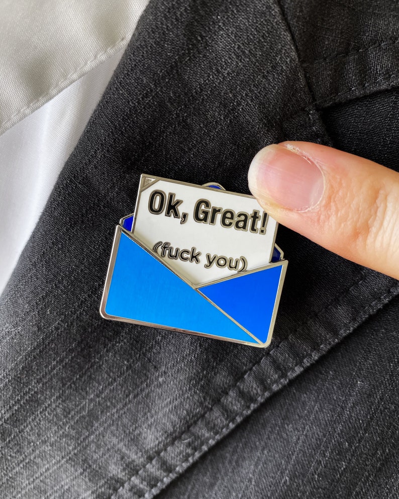 Ok Great / F*ck You | Sliding Enamel Pin - Etsy