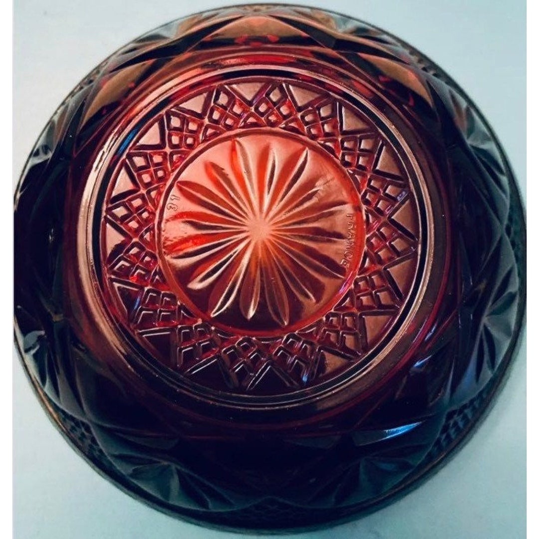 2 Vintage Arcoroc Luminarc Antique Beautiful Ruby Red Glass Bowls ...