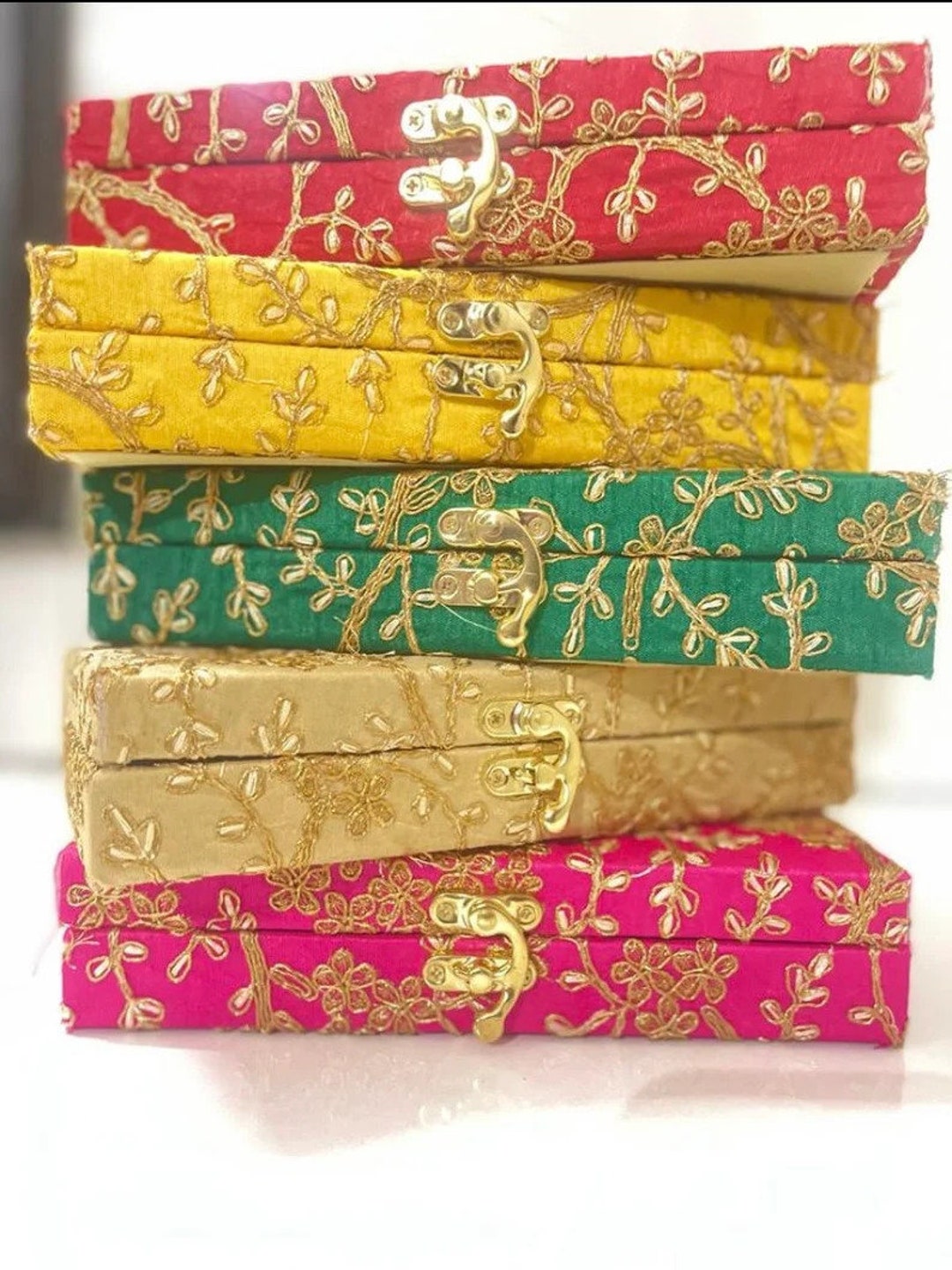 Multicolor Shagun Box / Cash Box Indian Wedding Favors Box / Cash Box ...