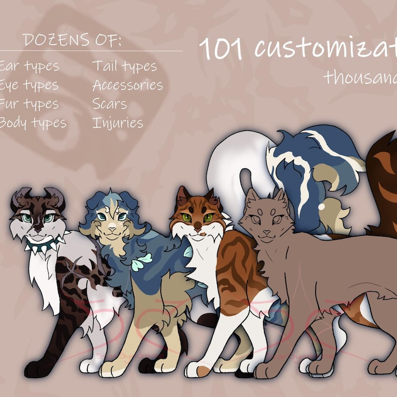 Warrior Cat Base - Etsy
