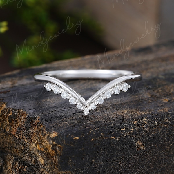 Chevron Wedding Band - Etsy