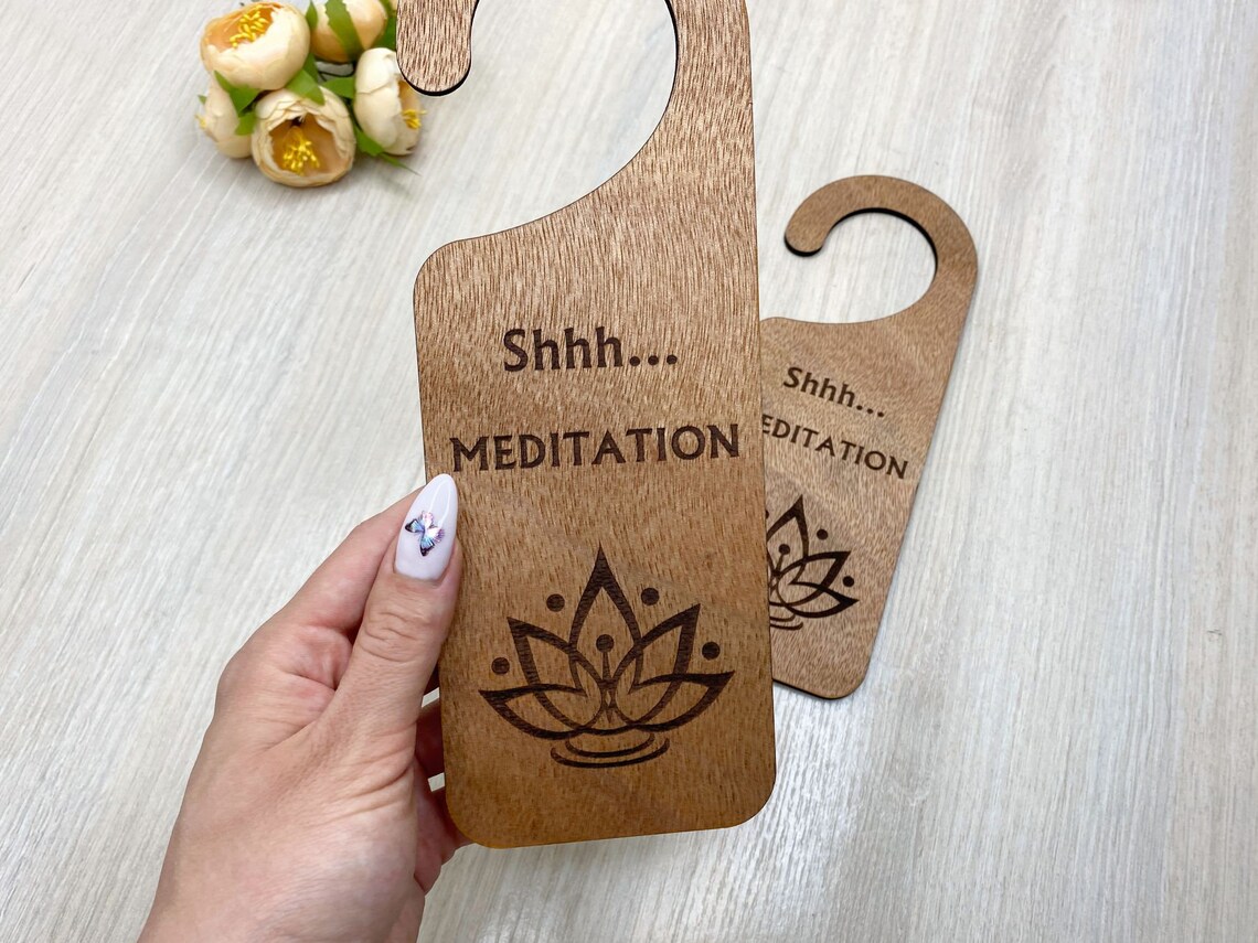 Door Hanger Meditation, Do Not Disturb Sign Meditation, Meditation Door ...