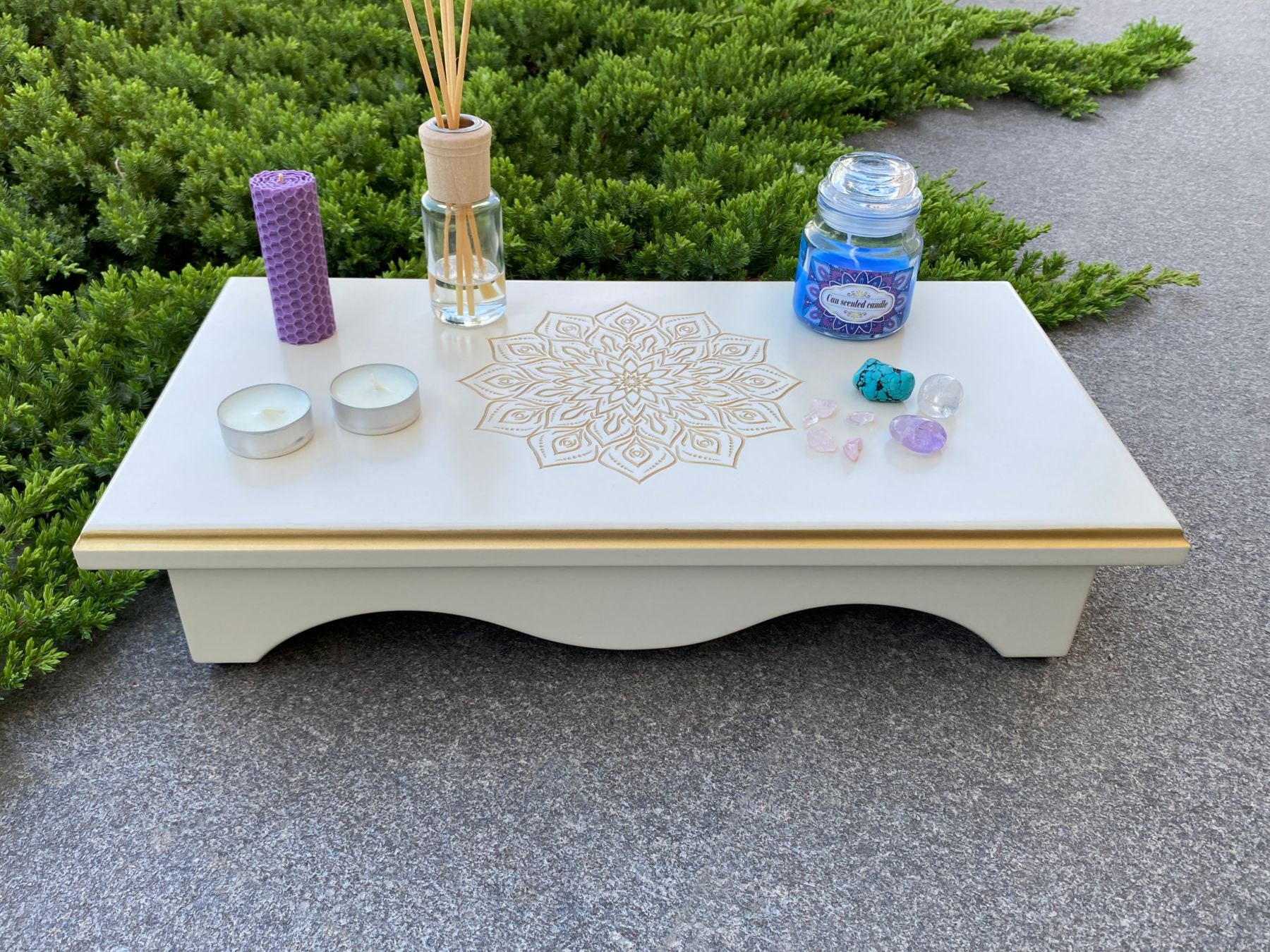Small Table, Meditation Table, Prayer Table, Meditation Altar, Tea ...