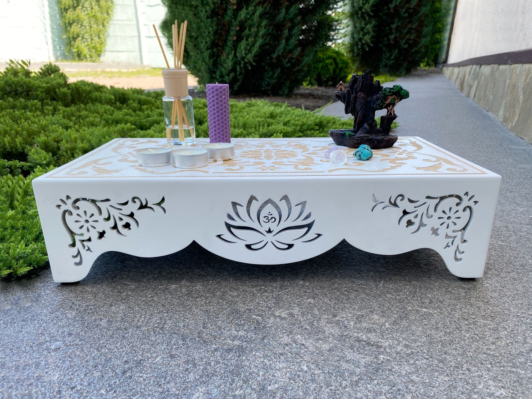 Small Table, Meditation Table, Prayer Table, Meditation Altar, Tea ...