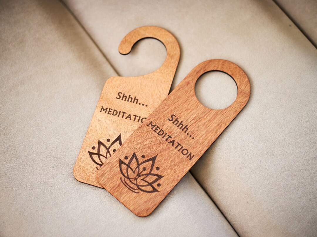 Door Hanger Meditation, Do Not Disturb Sign Meditation, Meditation Door ...