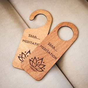 Door Hanger Meditation, Do Not Disturb Sign Meditation, Meditation Door ...
