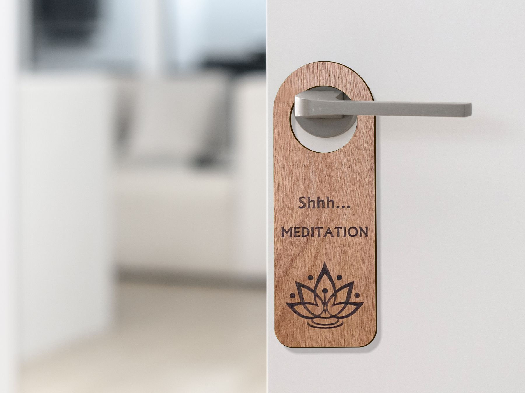 Door Hanger Meditation, Do Not Disturb Sign Meditation, Meditation Door ...