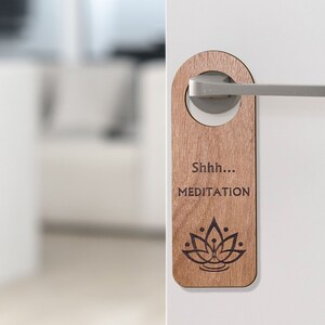 Door Hanger Meditation, Do Not Disturb Sign Meditation, Meditation Door ...