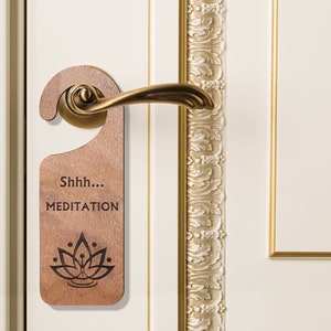Door Hanger Meditation, Do Not Disturb Sign Meditation, Meditation Door ...