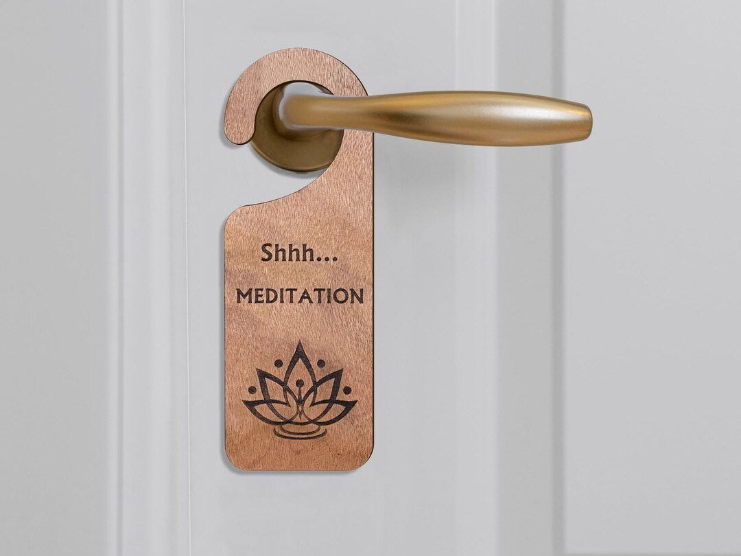 Door Hanger Meditation, Do Not Disturb Sign Meditation, Meditation Door ...