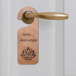 Door Hanger Meditation, Do Not Disturb Sign Meditation, Meditation Door ...