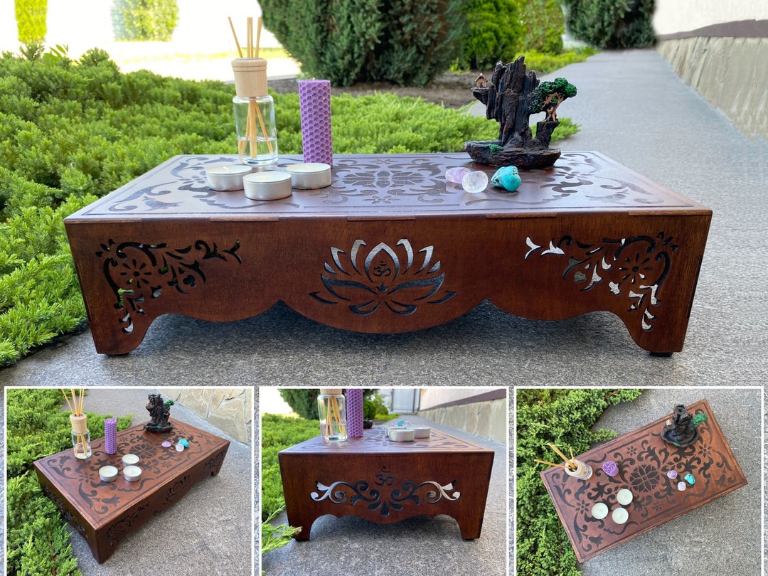 Small Table, Meditation Table, Prayer Table, Meditation Altar, Tea ...